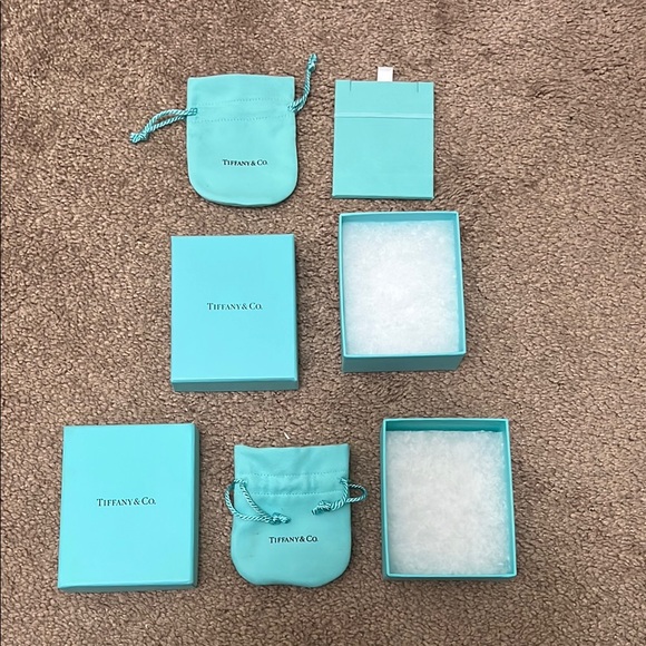 Tiffany & Co. | Jewelry | Tiffany Co Blue Jewelry Boxes And Pouches ...